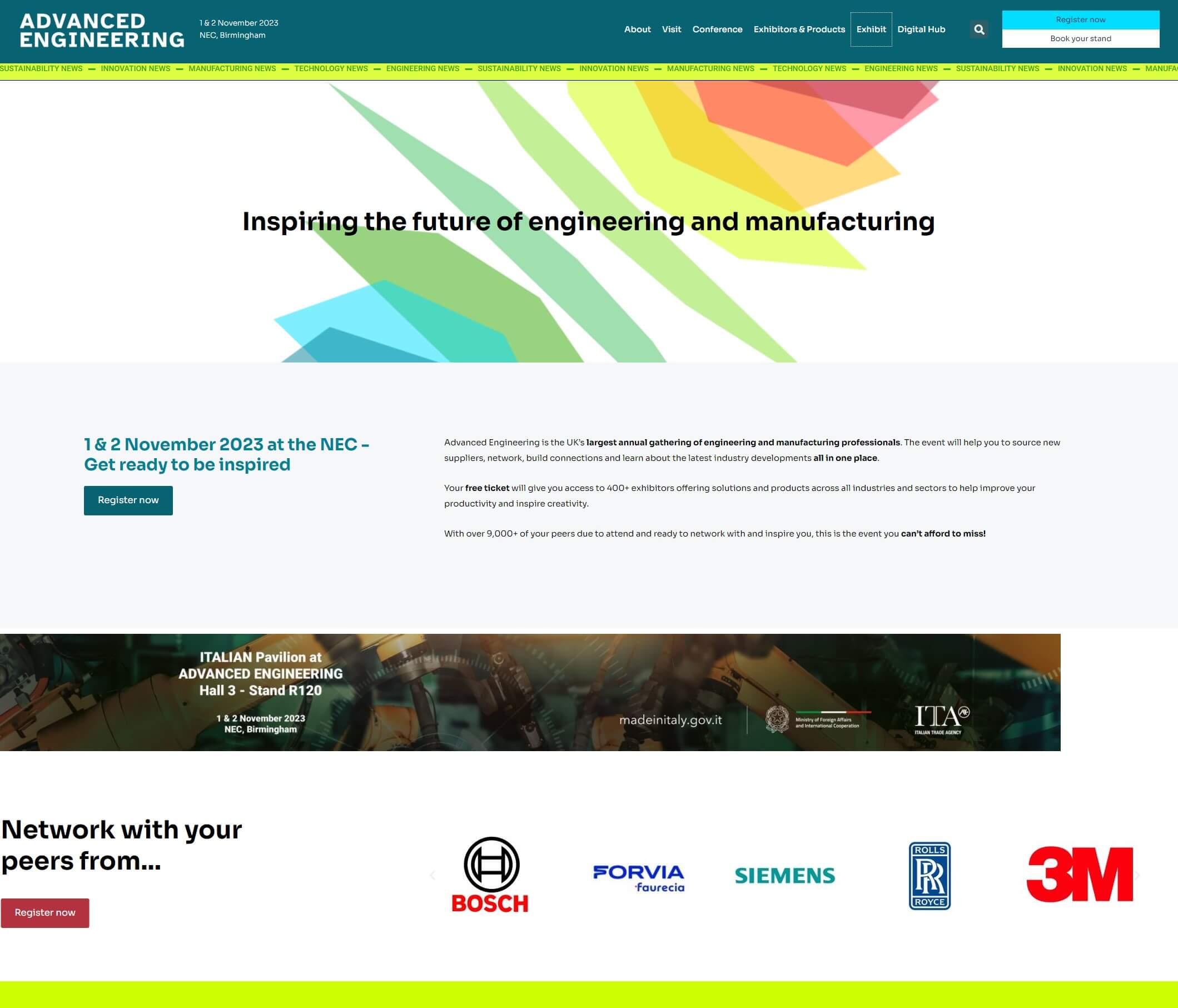 Qube Buildings win place at Advanced Engineering exhibition 2023